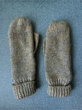 Accessories | Wool Blend Mittens In Speckled Yellow Heather | Poshmark